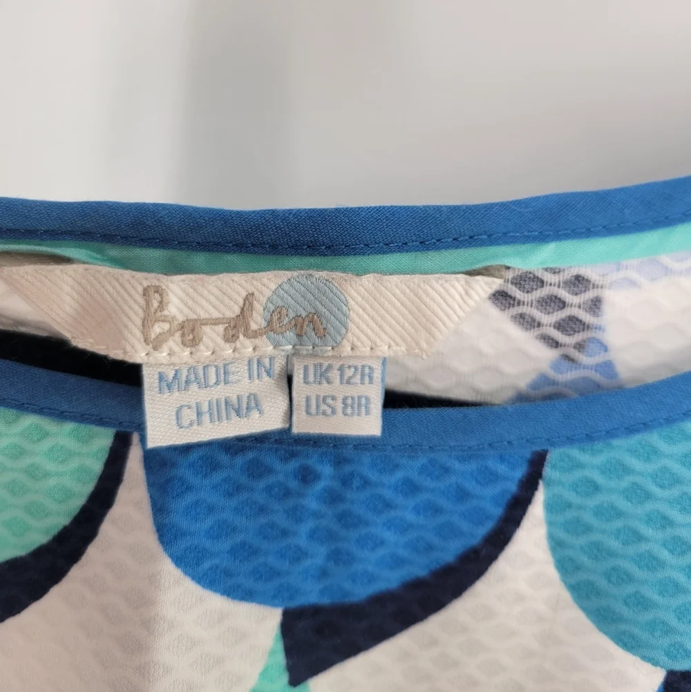 Boden | Dresses | Boden Phyllis Mermaid Scale Lightweight Dress Size 8 ...